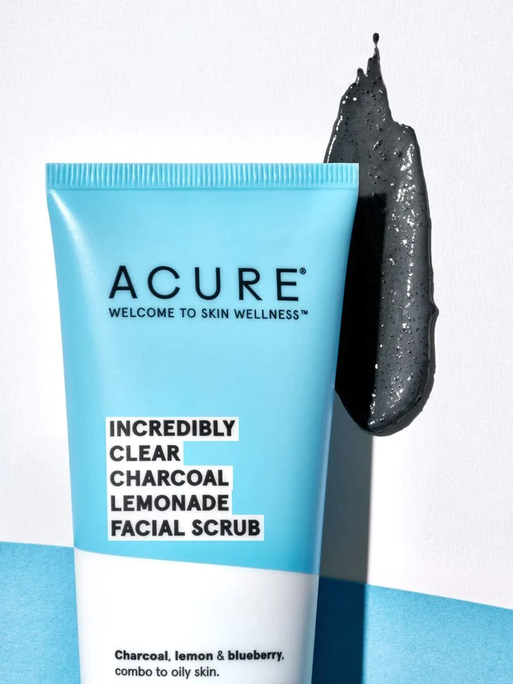 Acure - incredibly clear exfoliant pour le visage au charbon et limona ...