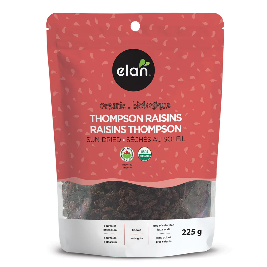 Elan - raisins secs thompson séchés au soleil bio 225 g
