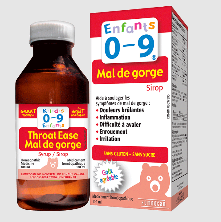 Homeocan - Enfants 0-9, sirop mal de gorge - 100 ml – Gagné en Santé
