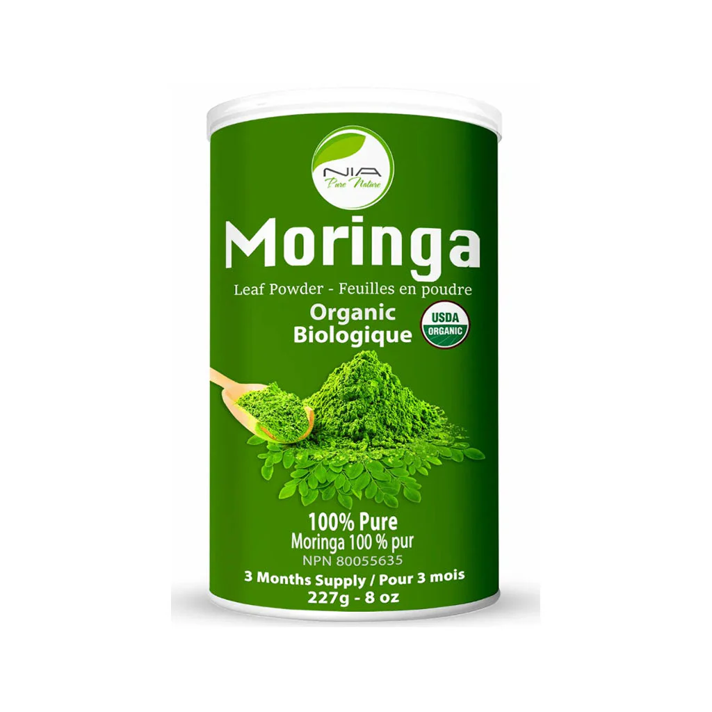 NIA PURE NATURE - MORINGA BIO POUDRE - 227G – Gagné en Santé