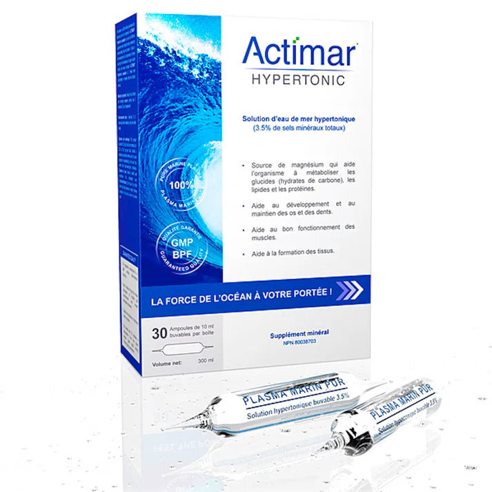 ACTIMAR - ISOTONIC PLASMA MARIN PUR (AMPOULES) - 30 X 10ML – Gagné en Santé