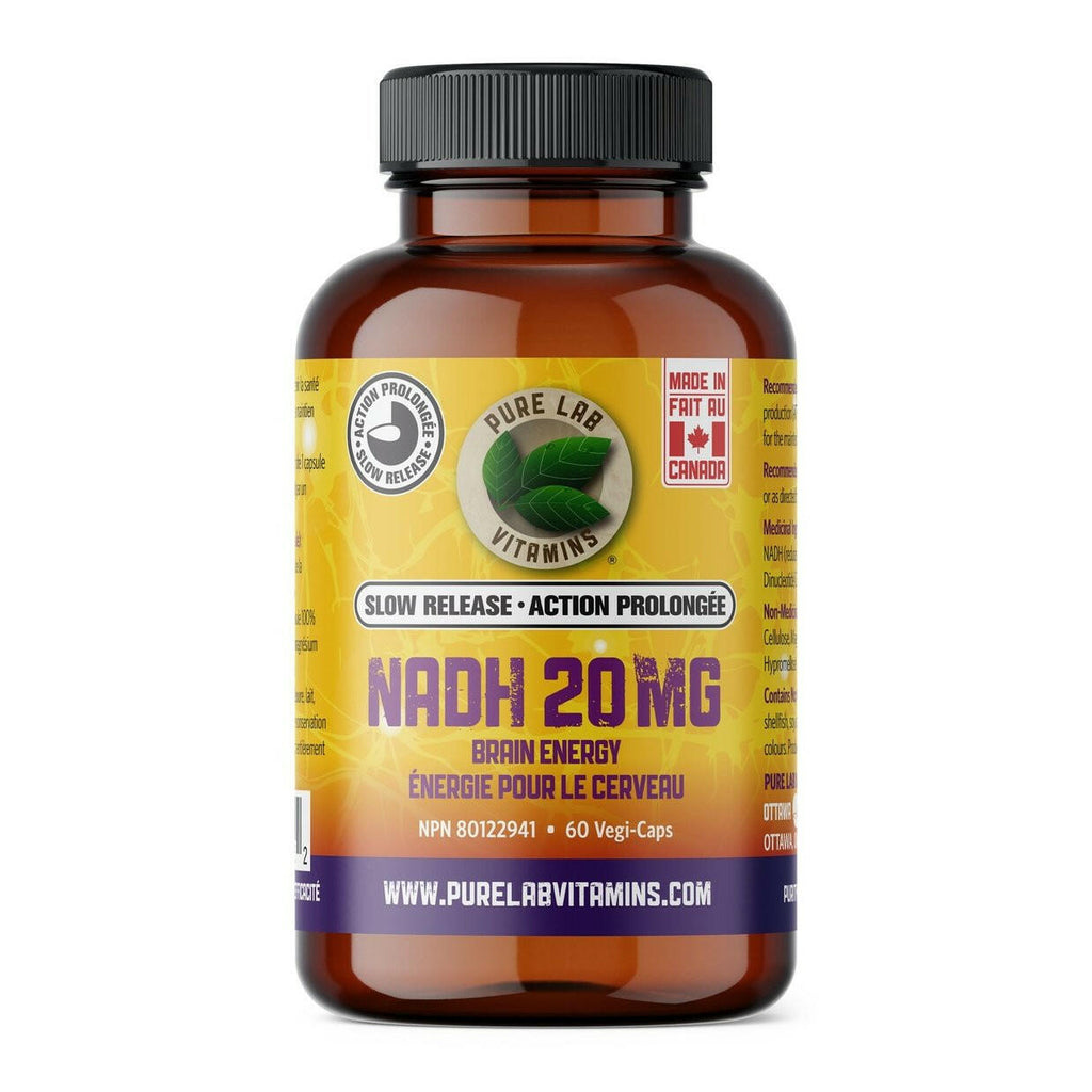 Pure lab - Nadh 20mg (action prolongée) - 60 vcaps – Gagné en Santé