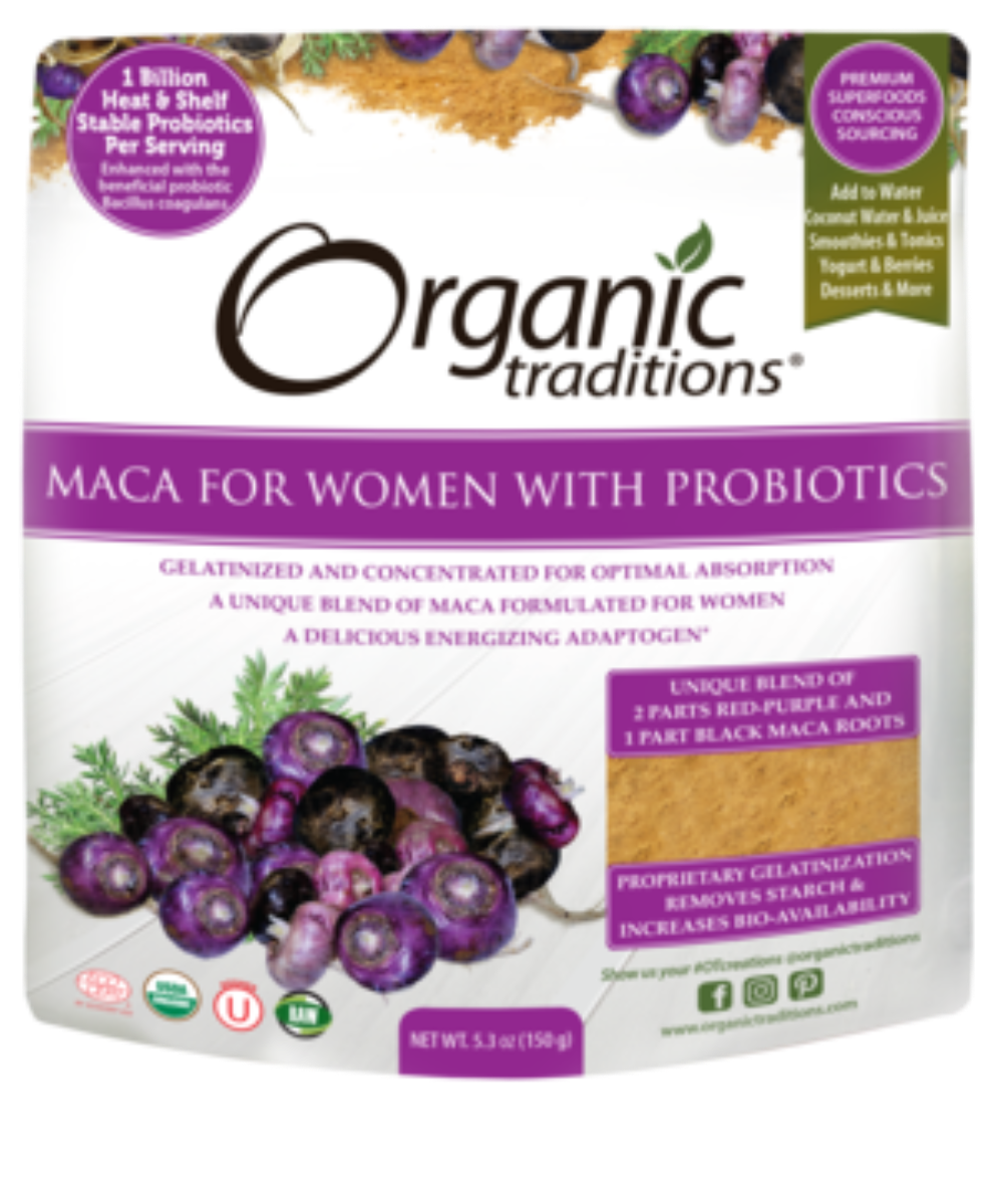 Organic traditions - maca pour femmes avec probiotiques - 150g – Gagné ...